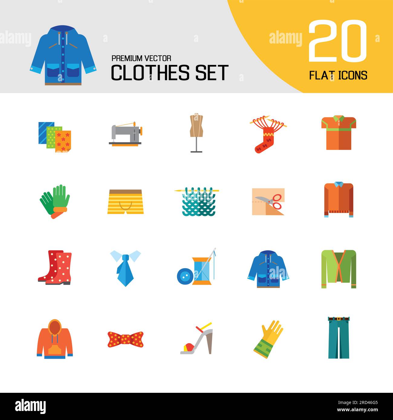 Clothes Icons Set Stock Vector Image & Art - Alamy