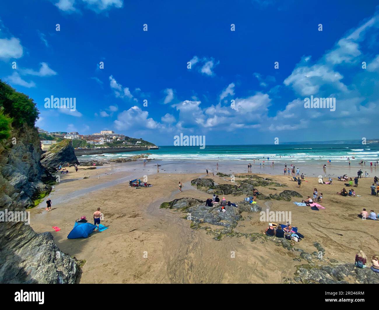 Newquay beach and coast in Cornwall Stock Photo - Alamy