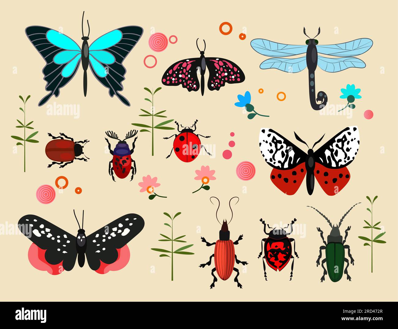 Insects icon set Stock Vector Image & Art - Alamy