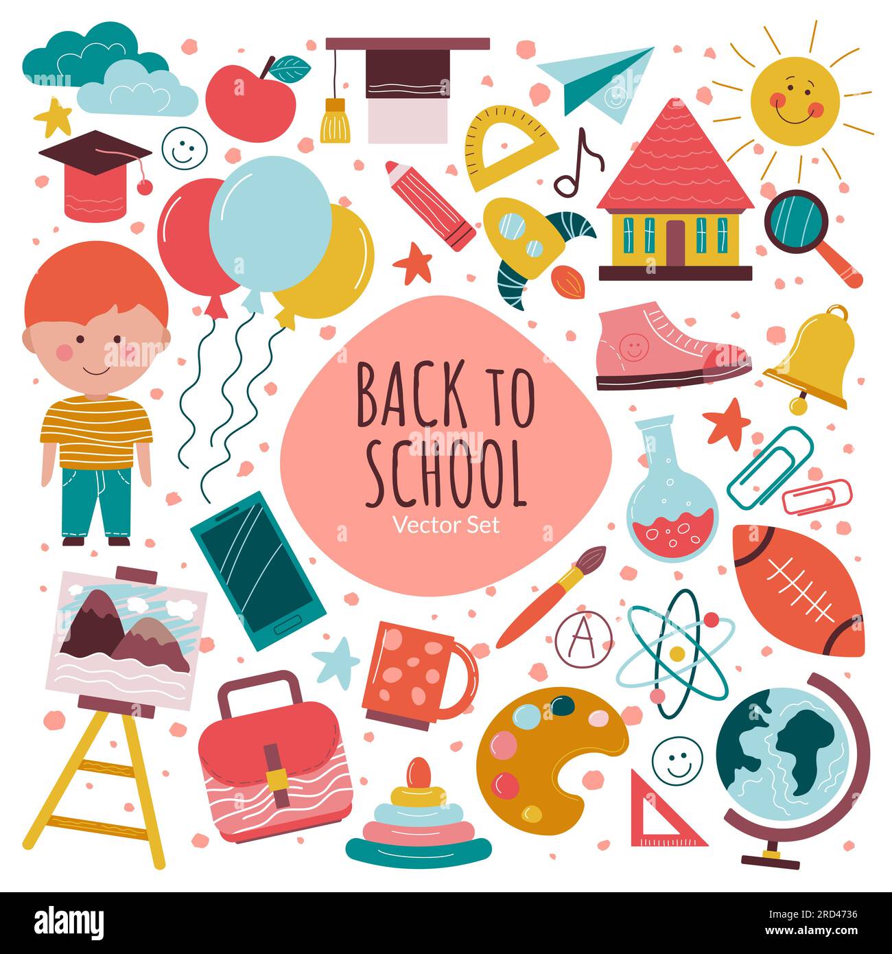 Hand drawn Vector set of school supplies Stock Vector Image & Art - Alamy