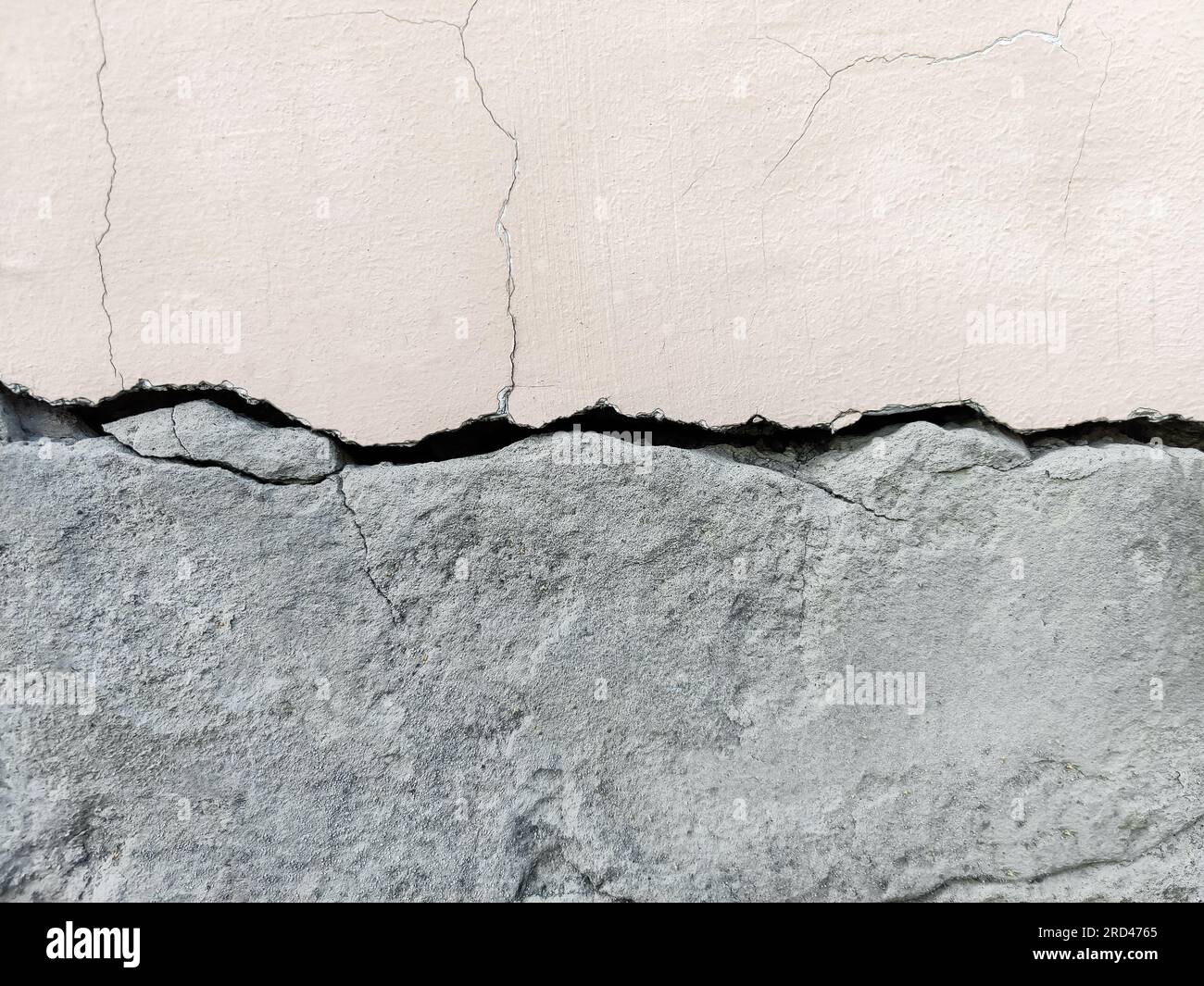 Space divided horizontally in half by deep fissure. Large long winding ...