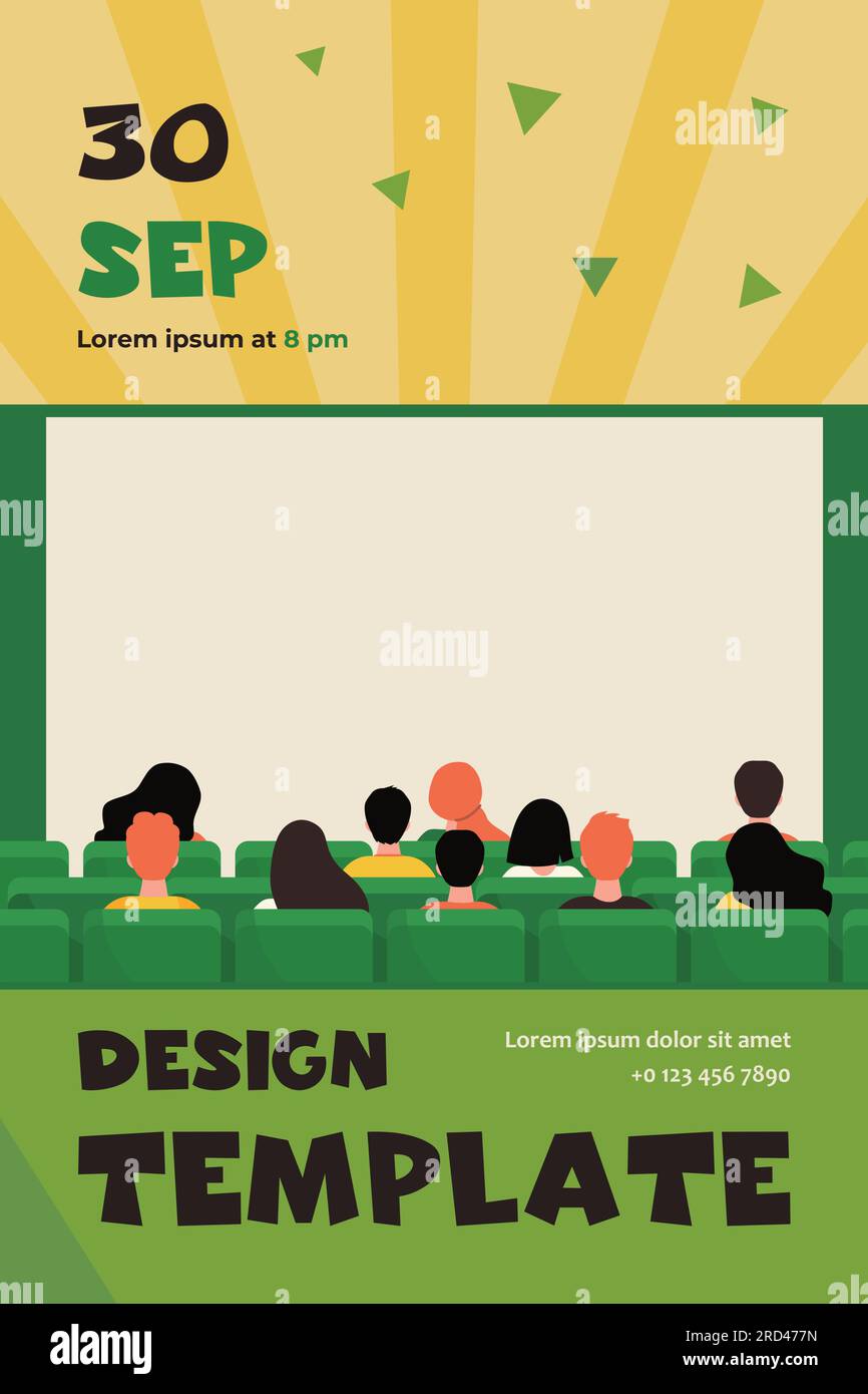 Back view of people in movie theater Stock Vector Image & Art - Alamy