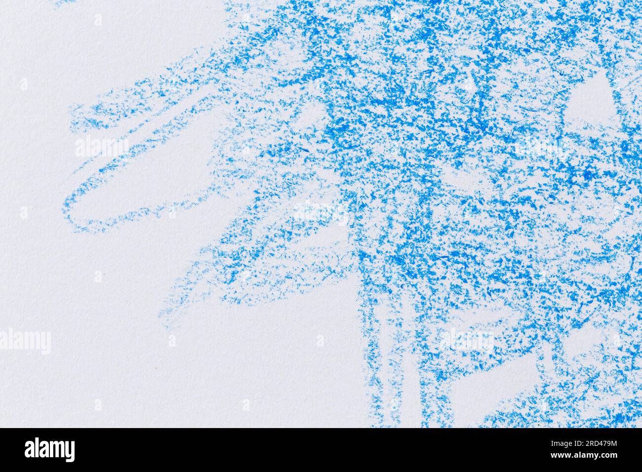 Wax crayon hand drawing blue background texture Stock Photo - Alamy