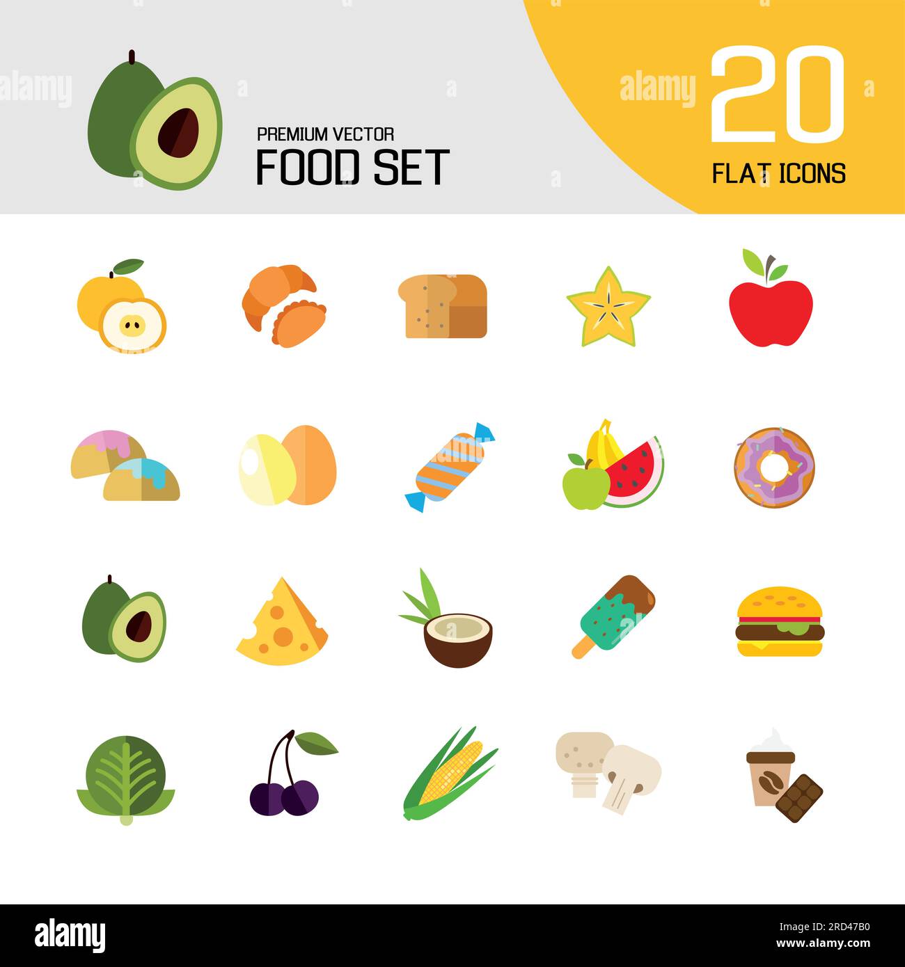 Food icons set Stock Vector Image & Art - Alamy