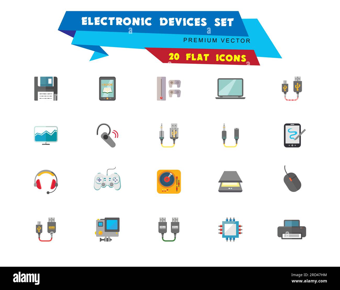 Electronic devices icons set Stock Vector Image & Art - Alamy