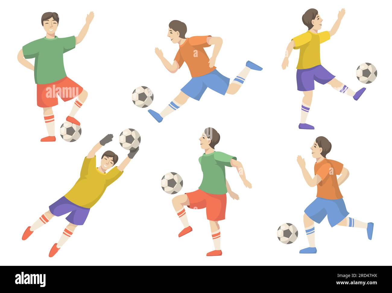 Cartoon soccer players hi-res stock photography and images - Alamy