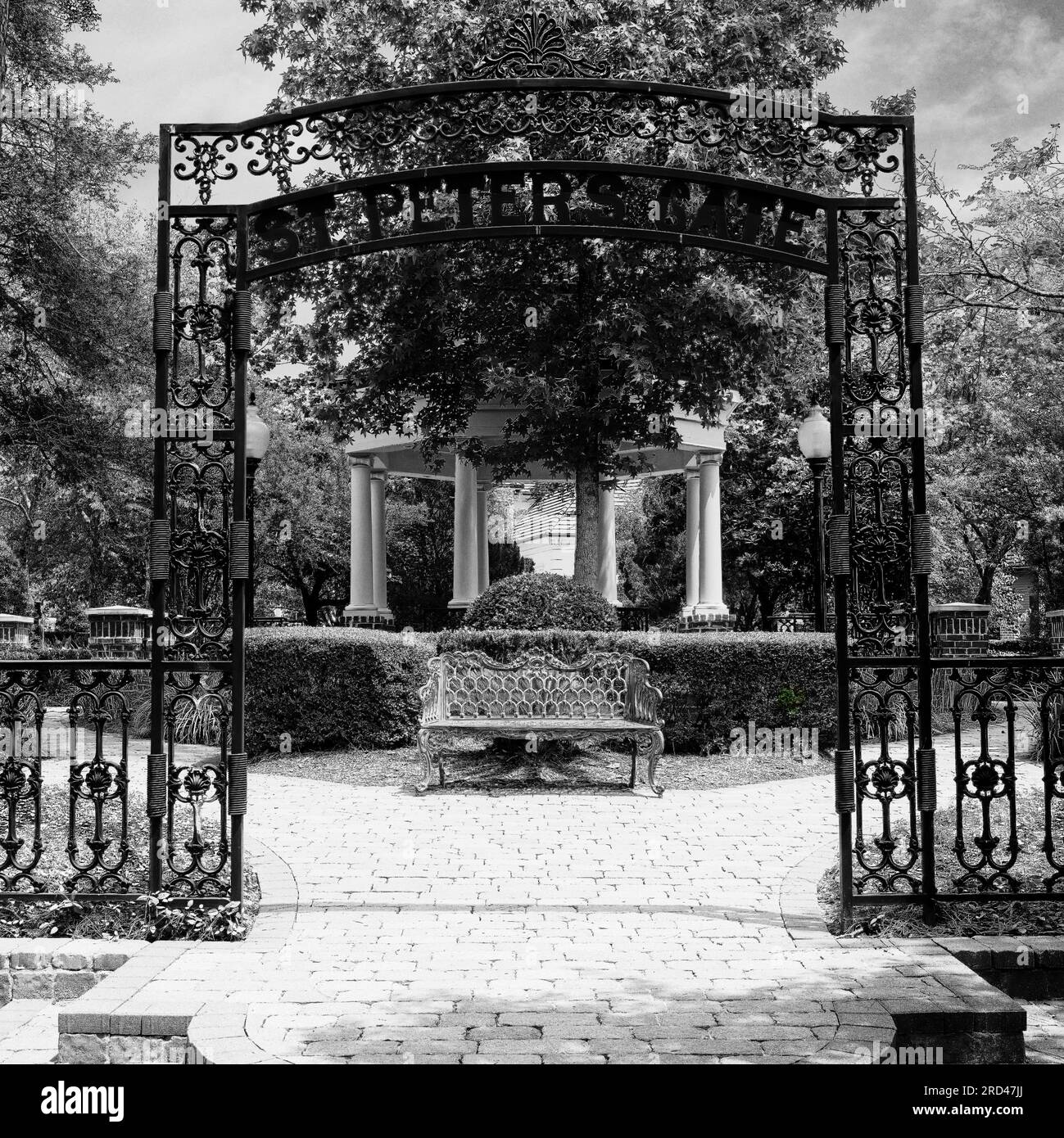 St. Peter's Gate Park with a bench. A good place to rest & enjoy nature ...