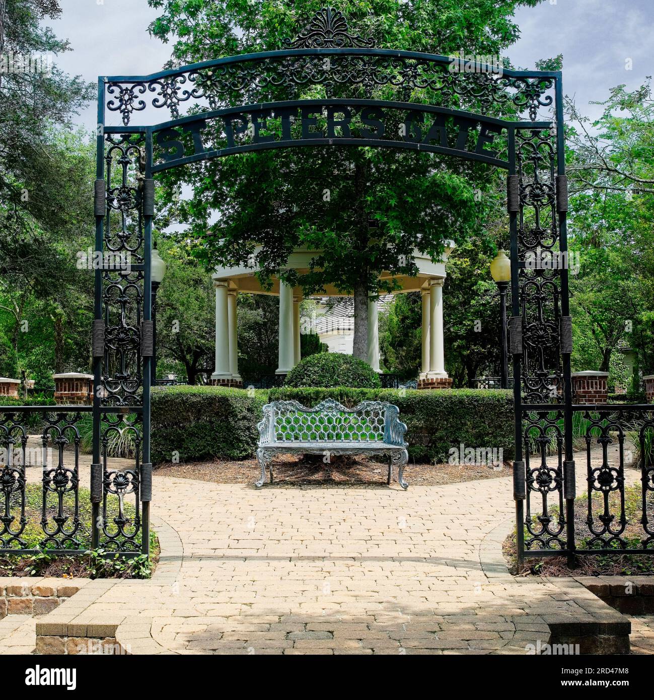 St. Peter's Gate Park with a bench. A good place to rest & enjoy nature ...