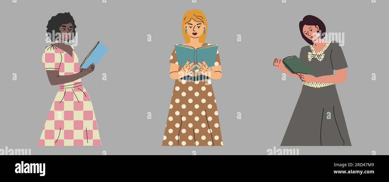 Retro dresses Stock Vector Images - Alamy