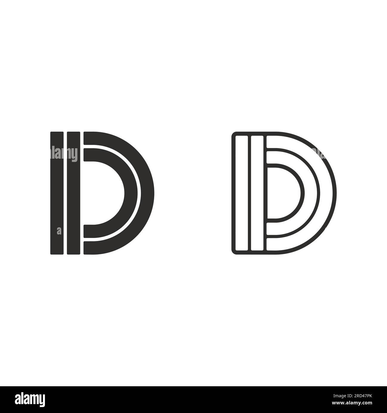 Simple Initial Letter D Logo. Usable for Business and Branding Logos ...