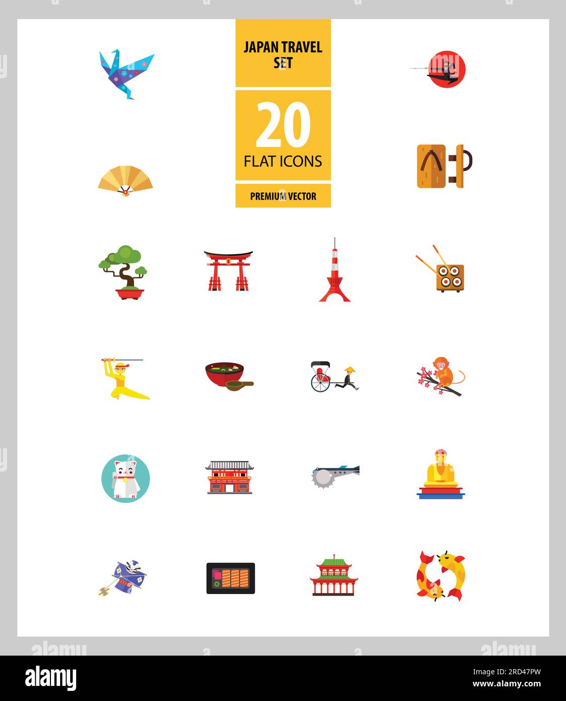 Japan Travel Icon Set Stock Vector Image & Art - Alamy