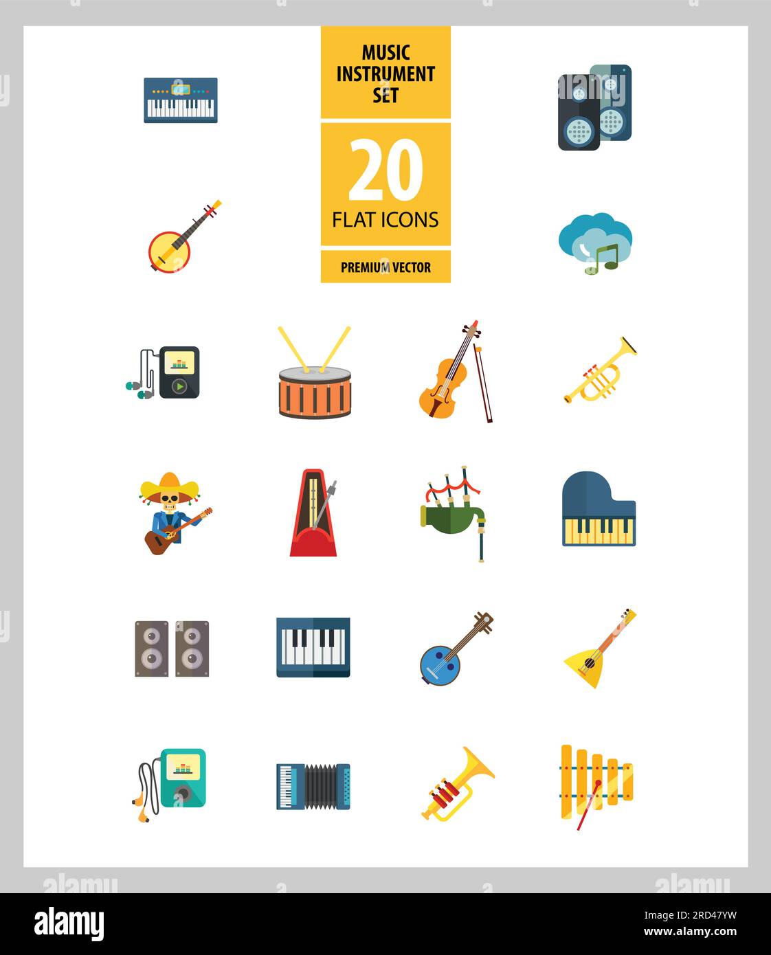 Music Instrument Icon Set Stock Vector Image & Art - Alamy