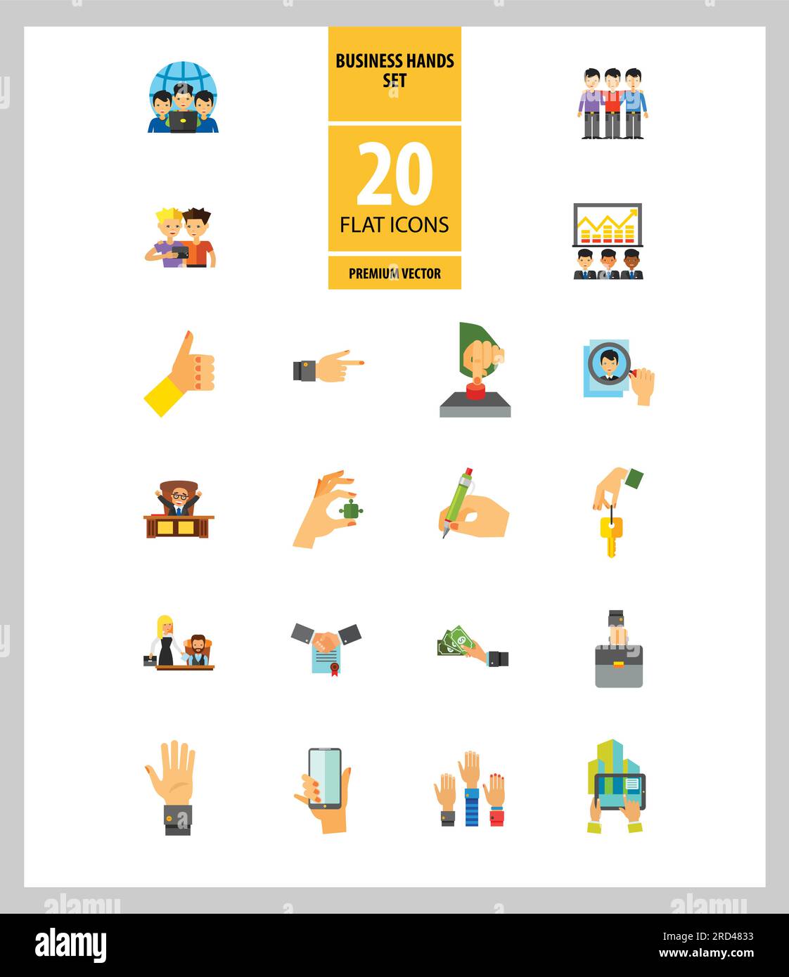 Business Hands Icon Set Stock Vector Image & Art - Alamy