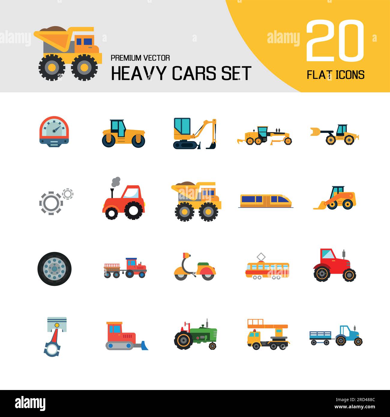 Heavy Cars Icon Set Stock Vector Image & Art - Alamy