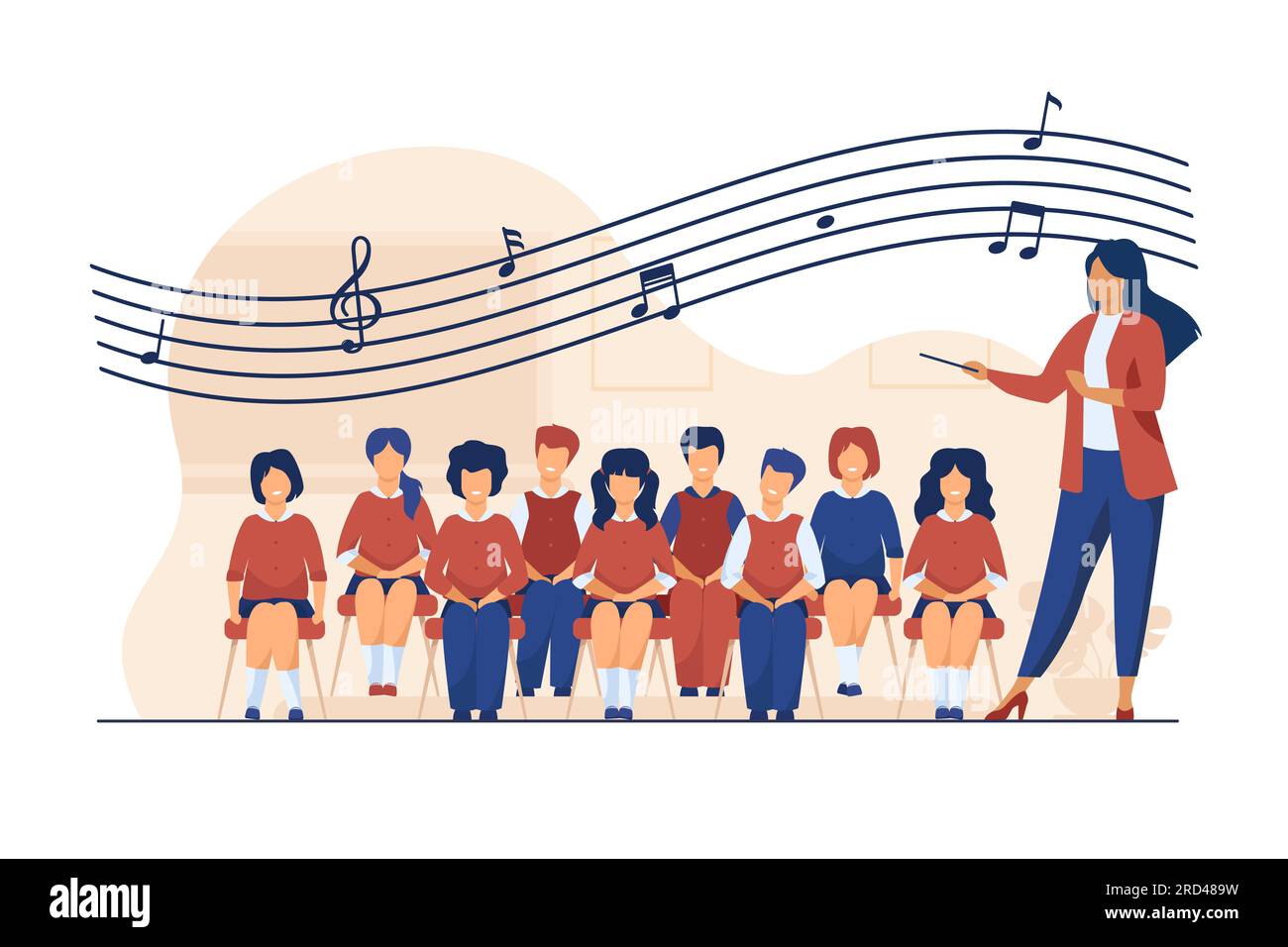 Music lesson at school Stock Vector Image & Art - Alamy