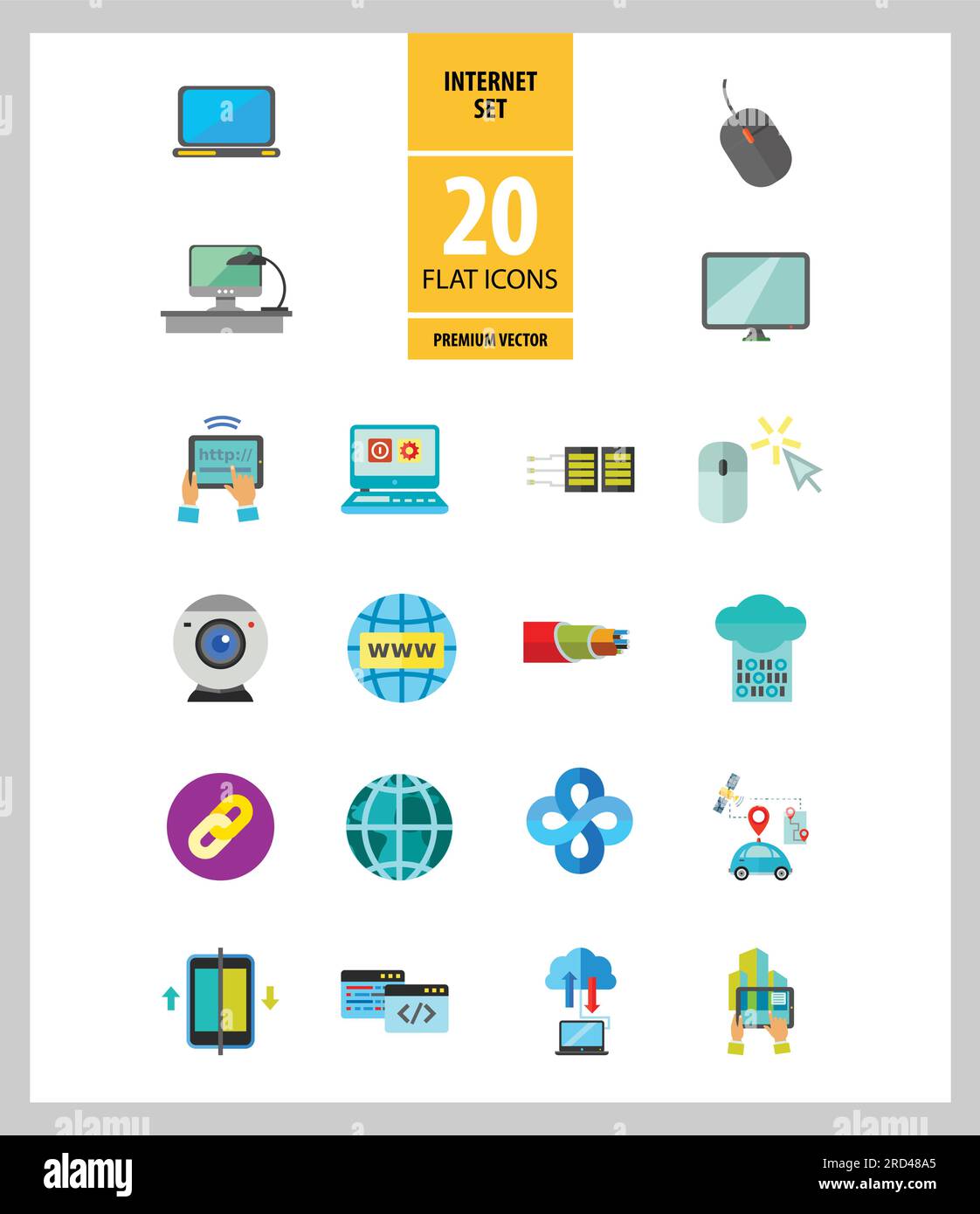 Internet Icon Set Stock Vector Image & Art - Alamy