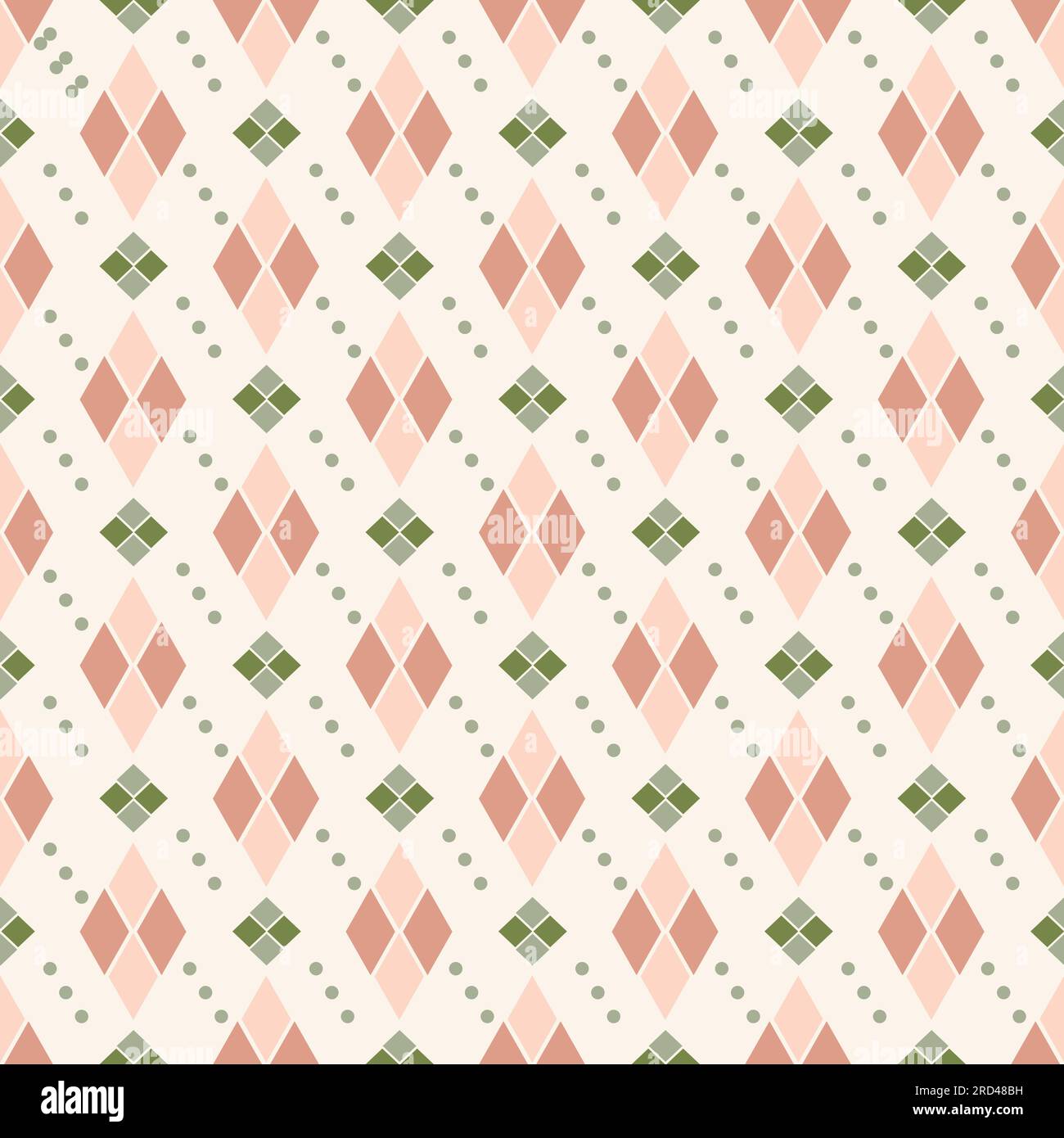 Abstract rhombus shapes vector seamless pattern background. Foulard diamond motif backdrop ...