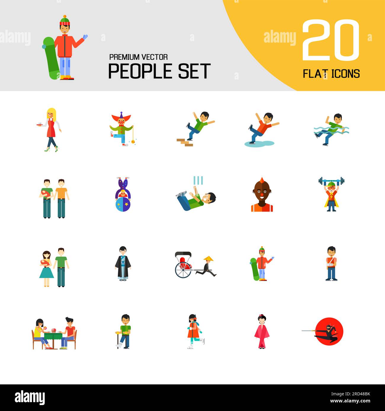 People Icons Set Stock Vector Image & Art - Alamy