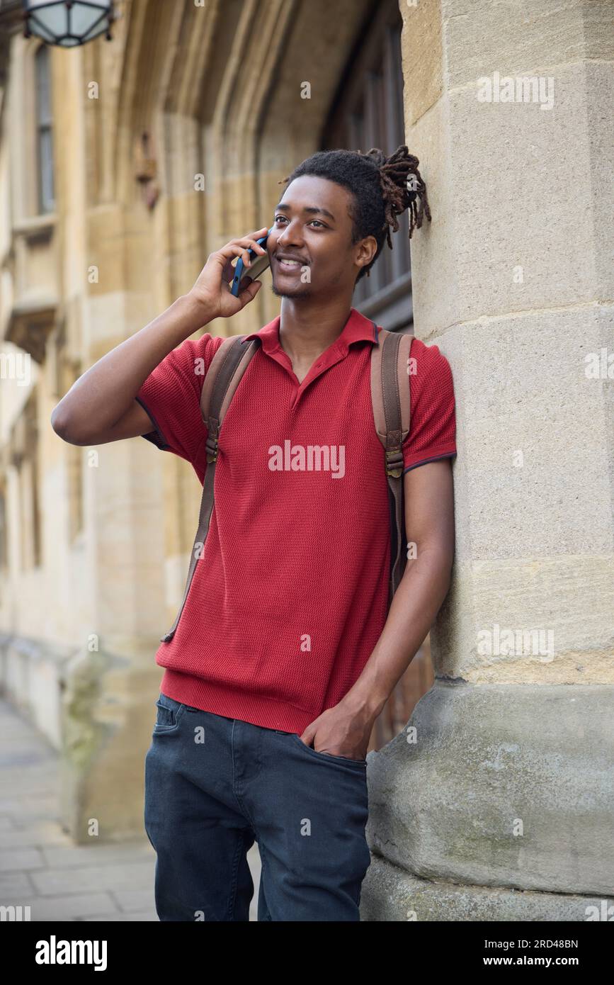 Black man making phone call hi-res stock photography and images - Alamy