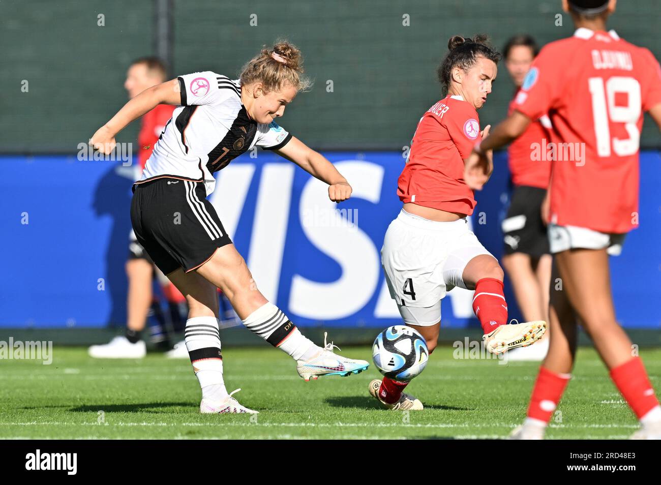 Tubize, Belgium. 18th July, 2023. Paulina Platner (16) of Germany pictured in action with ...