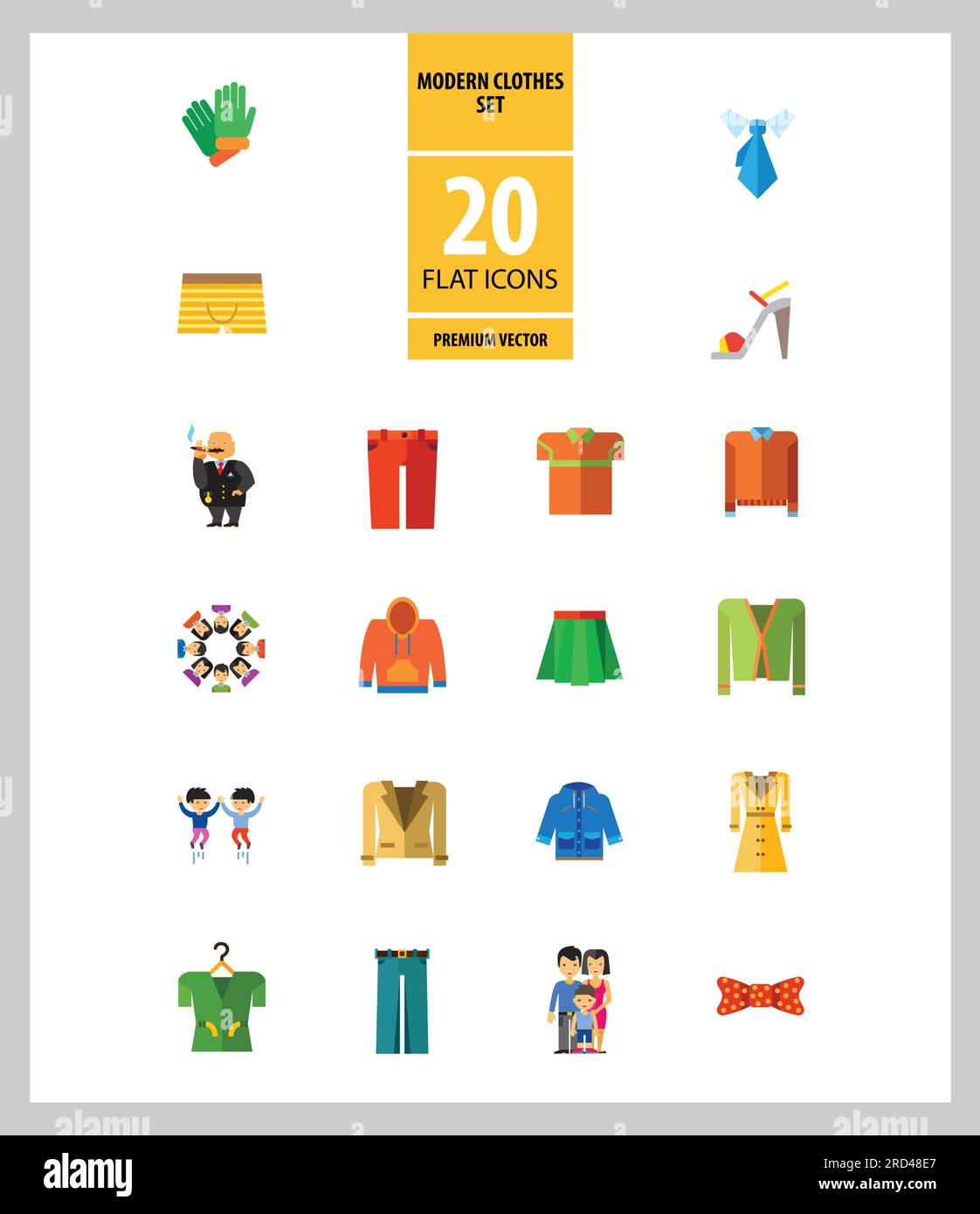 Modern Clothes Icon Set Stock Vector Image & Art - Alamy