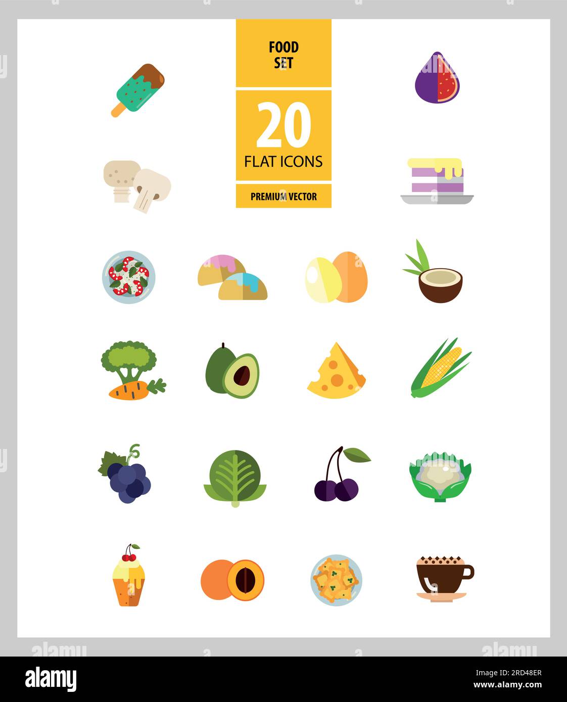 Food icons set Stock Vector Image & Art - Alamy