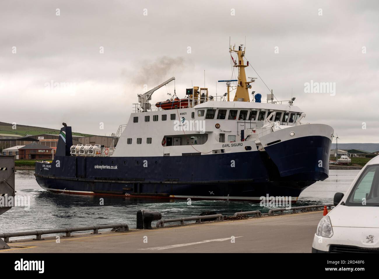 Kirkwall, Orkney Isles, Scotland, UK. 4 June 2023. The roro vehicle and ...