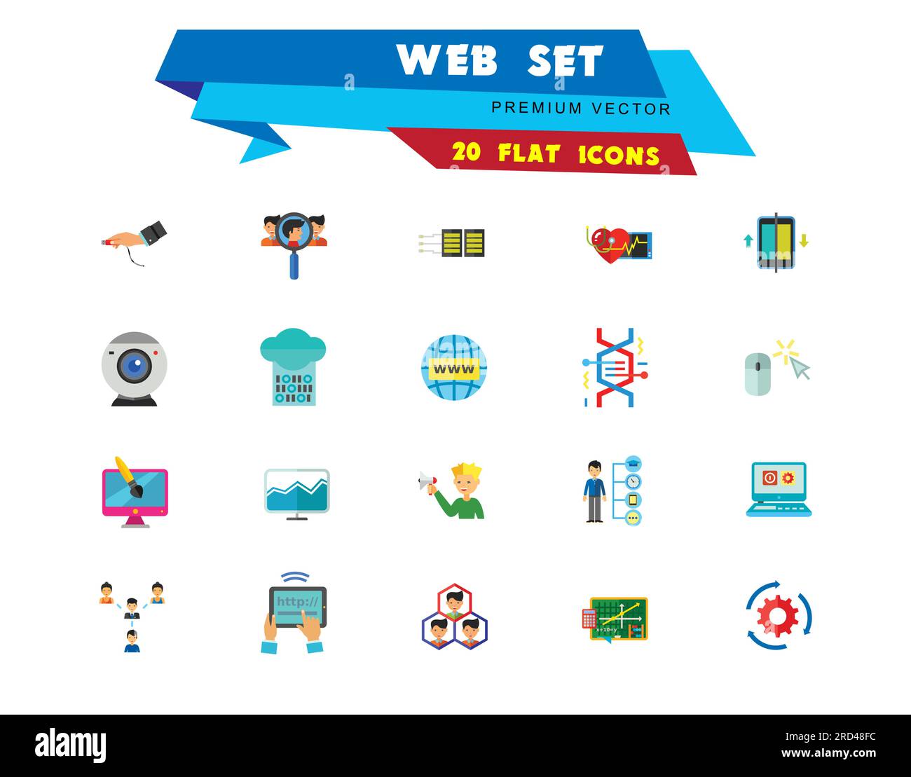 Web Icon Set Stock Vector Image & Art - Alamy