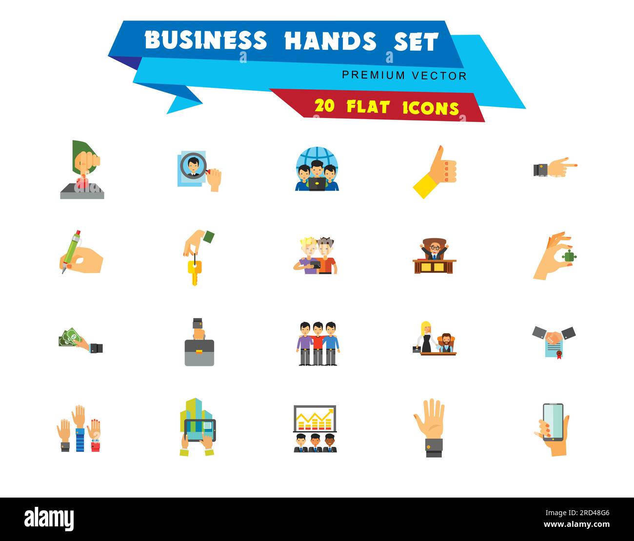Business Hands Icon Set Stock Vector Image & Art - Alamy