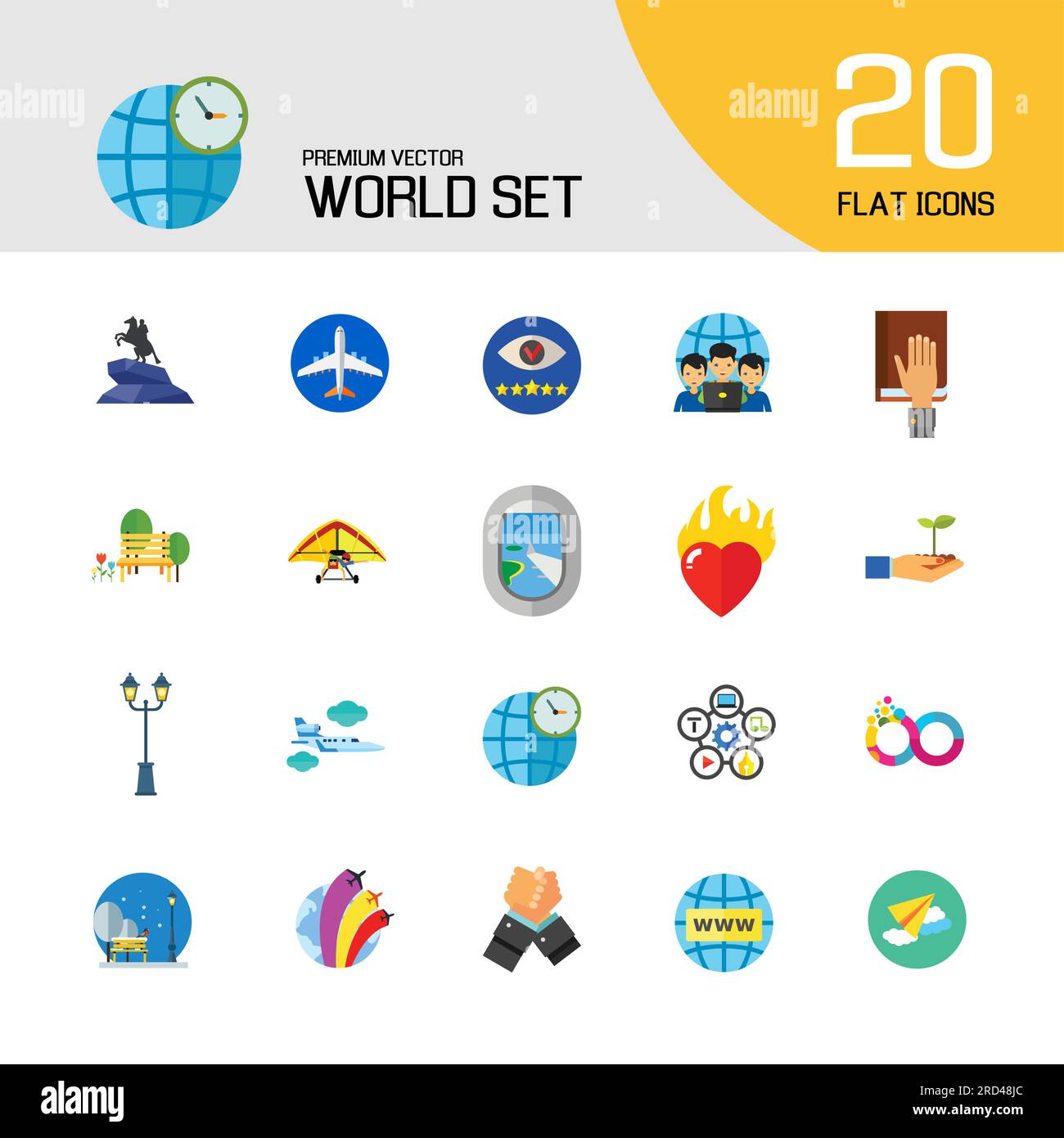 World Icon Set Stock Vector Image & Art - Alamy