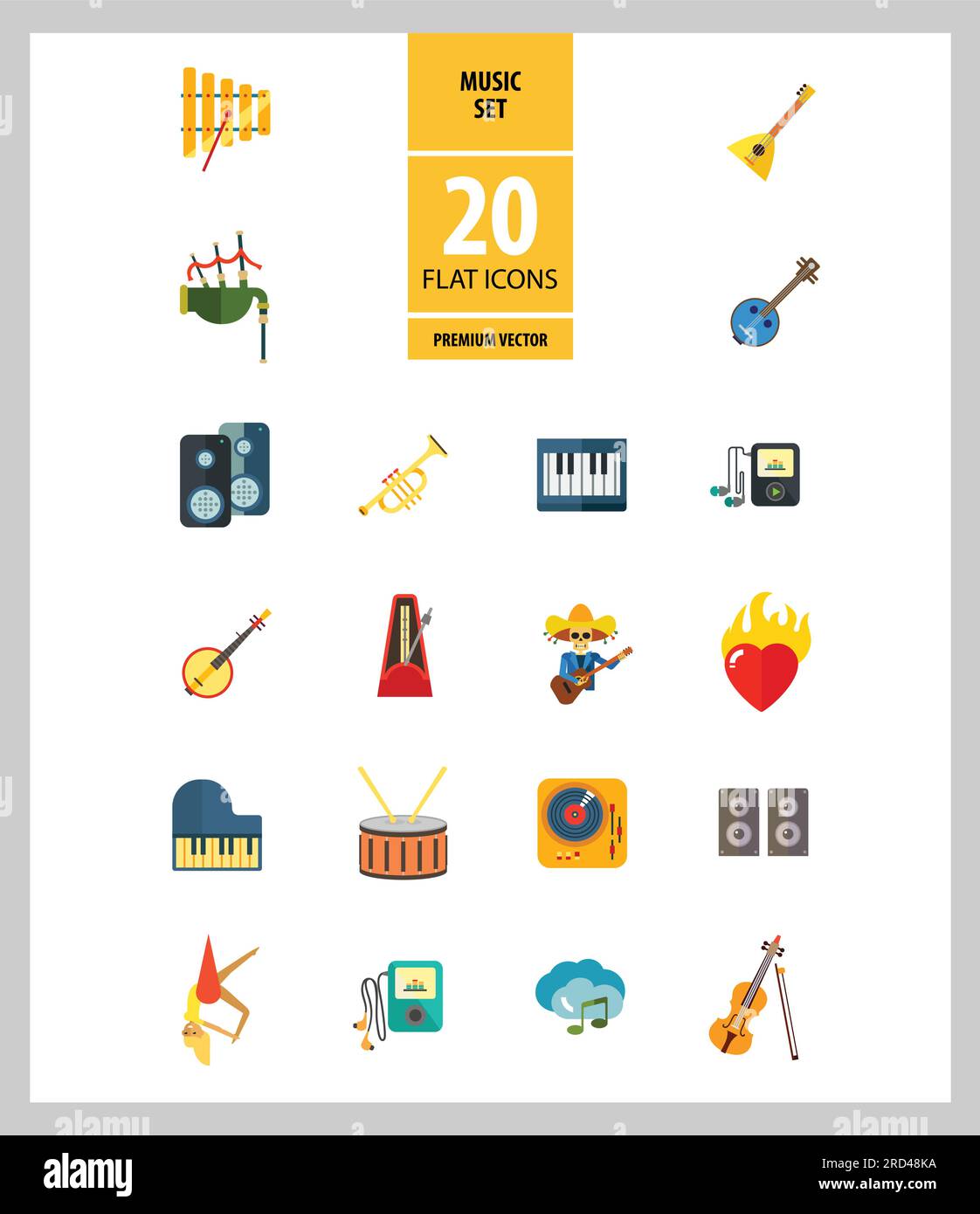 Music Icon Set Stock Vector Image & Art - Alamy