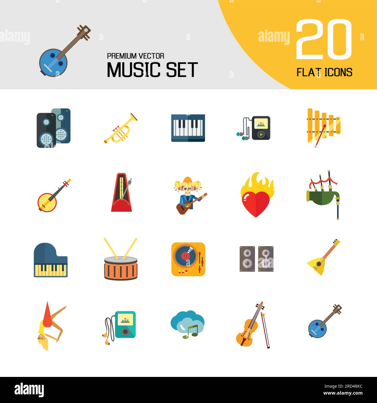 Music Icon Set Stock Vector Image & Art - Alamy