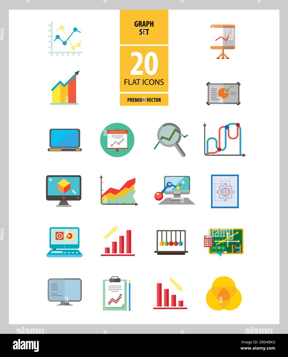 Graph Icon Set Stock Vector Image & Art - Alamy