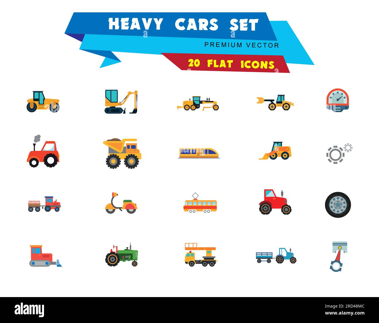 Heavy Cars Icon Set Stock Vector Image & Art - Alamy