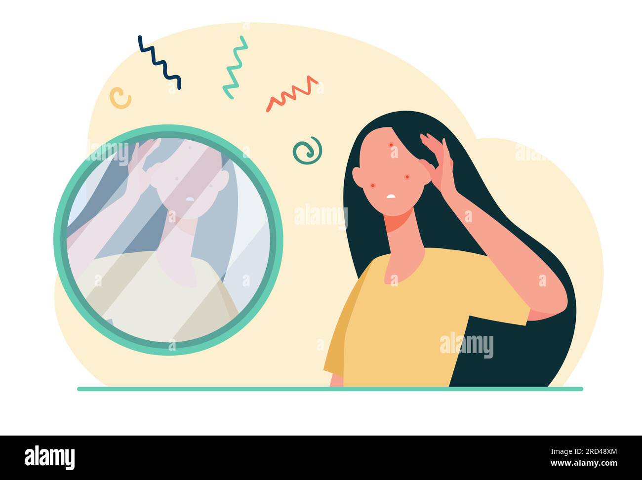 Girl dermatology problem skin Cut Out Stock Images & Pictures - Alamy