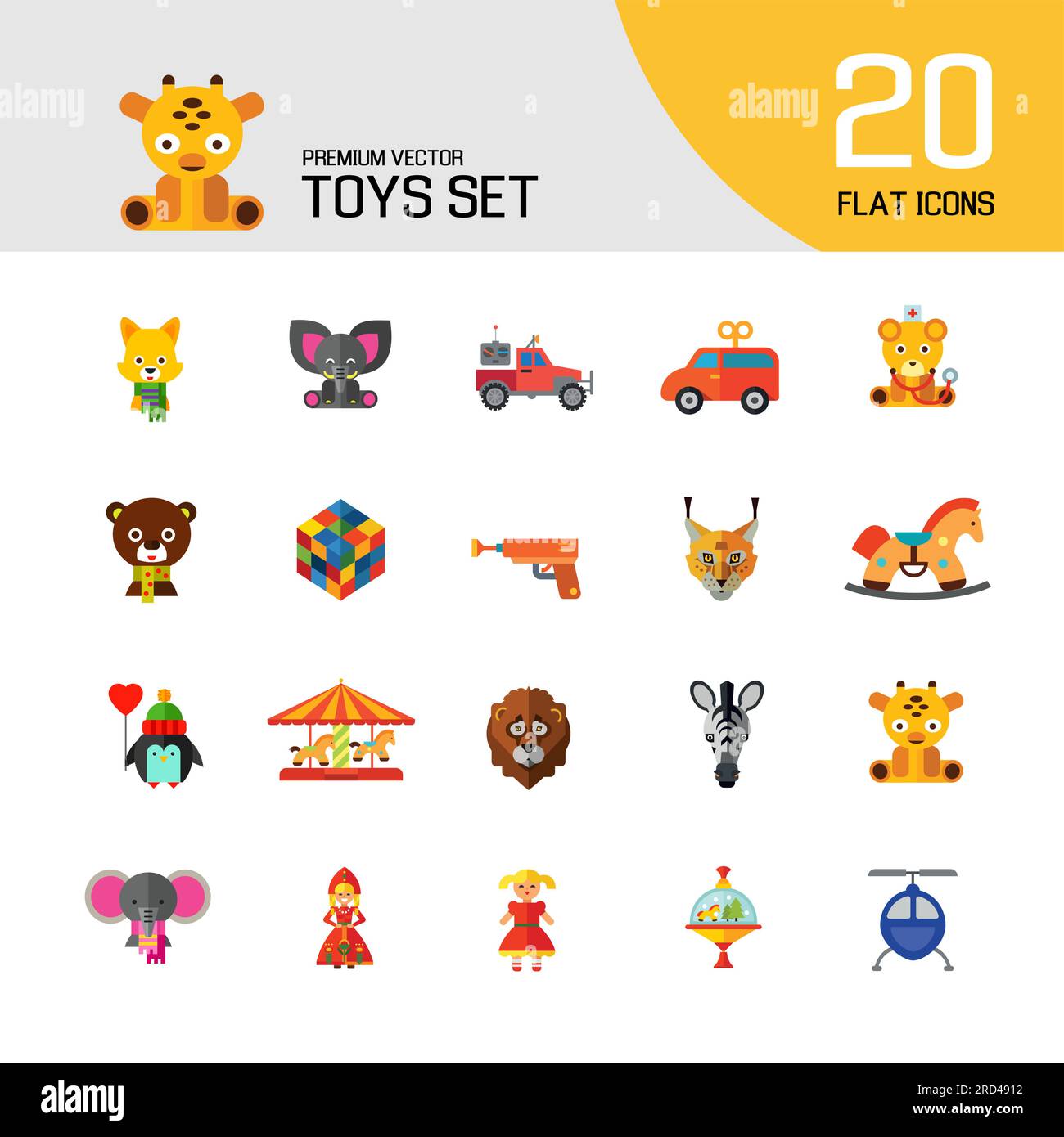Toys Icons Set Stock Vector Image & Art - Alamy