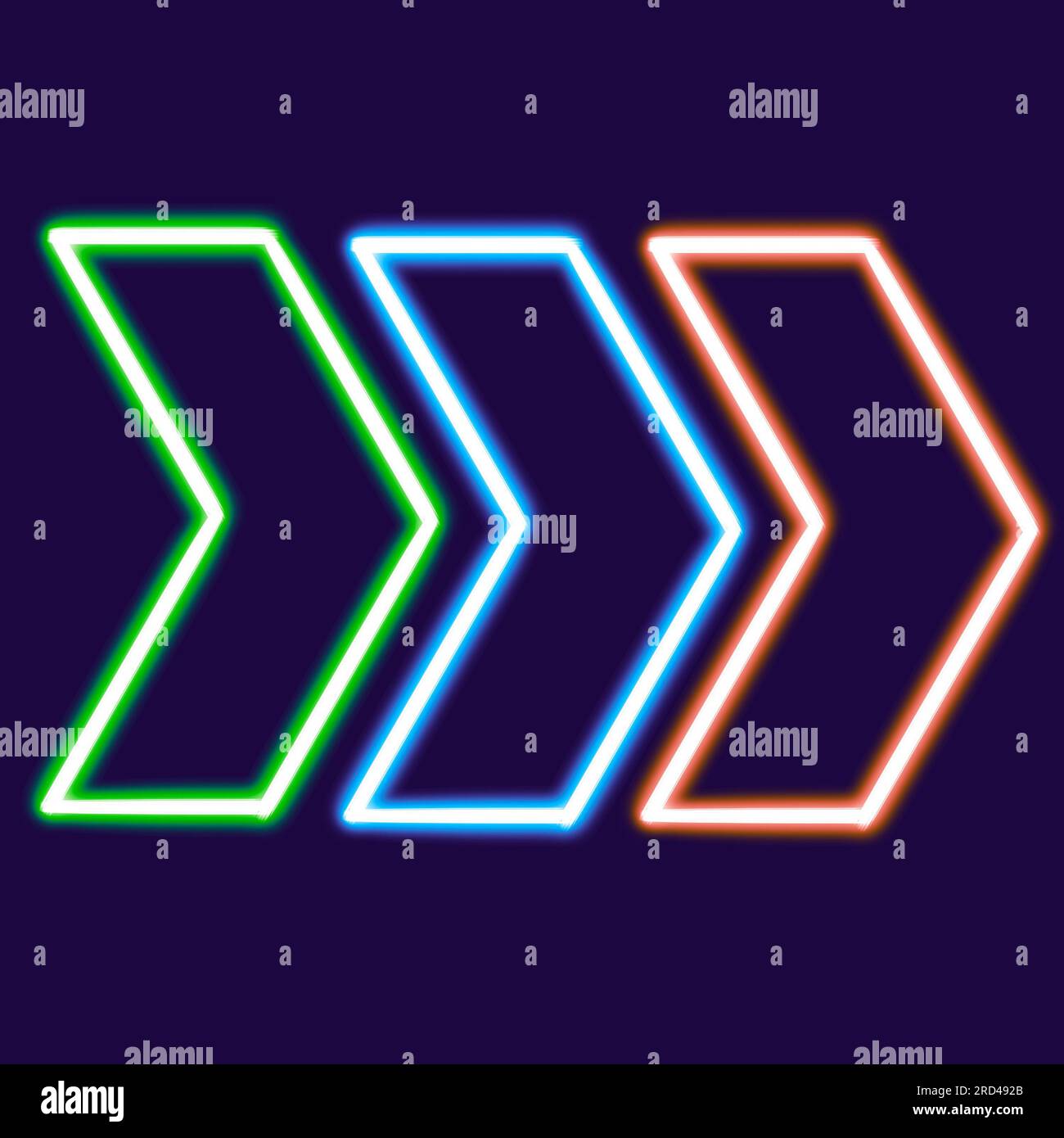 neon abstract arrows glowing desktop icon, neon sticker, neon figure ...