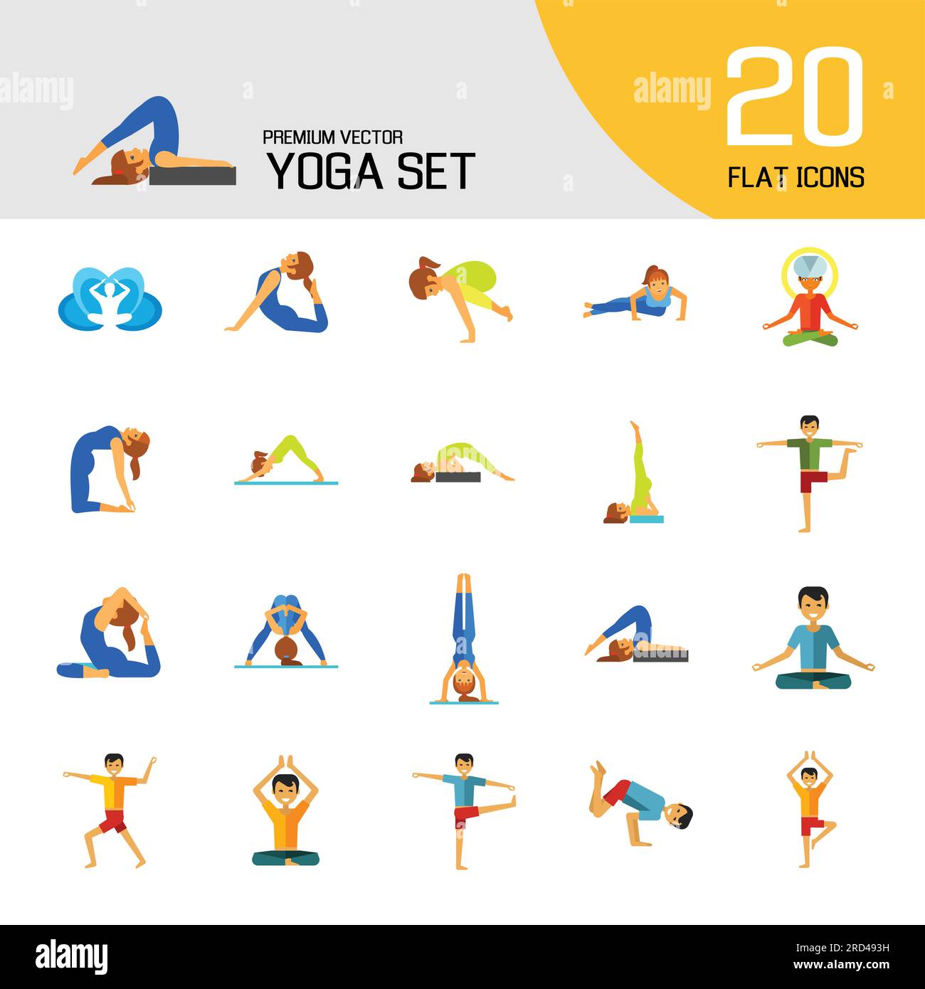 Yoga Icon Set Stock Vector Image & Art - Alamy