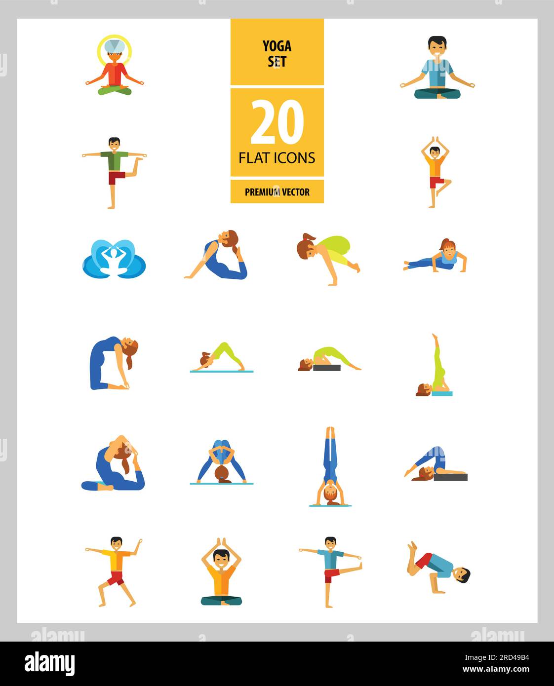 Yoga Icon Set Stock Vector Image & Art - Alamy