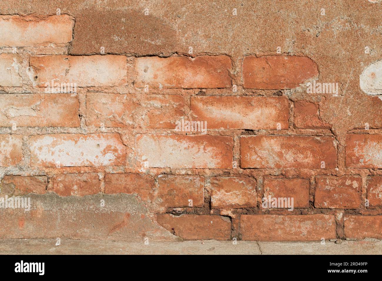 background texture from brick wall with cracked plaster Stock Photo - Alamy