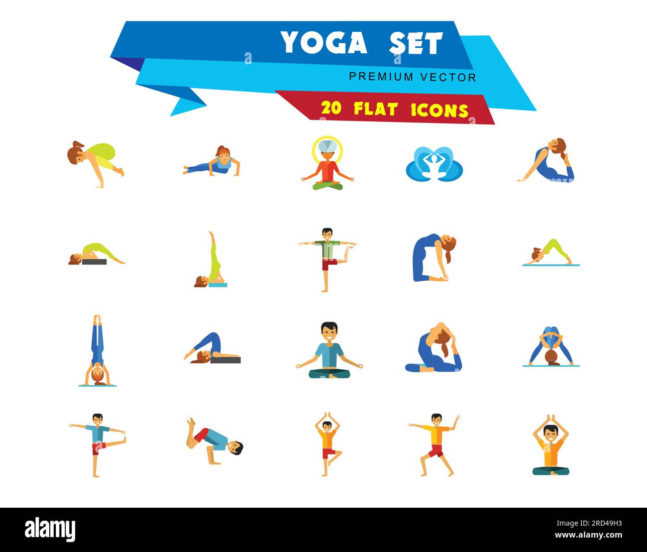 Yoga Icon Set Stock Vector Image & Art - Alamy