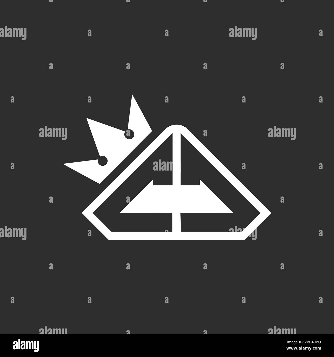 cc logo monogram symbol with crown shape design vector, creative ...