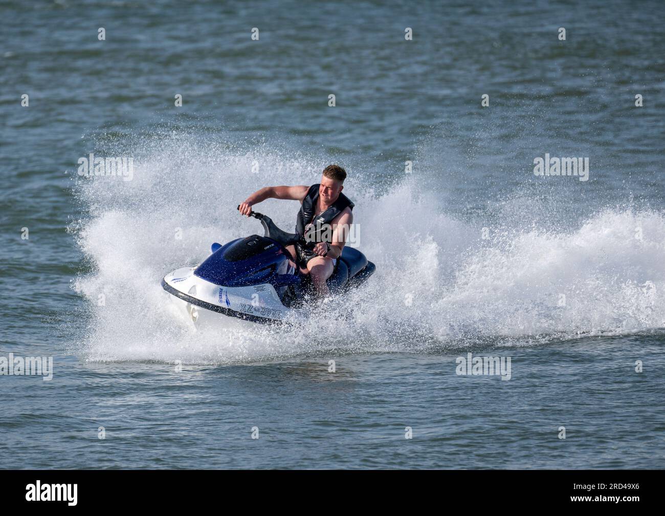 Jet Ski off Calshot, Hampshire, England, United Kingdom Stock Photo - Alamy