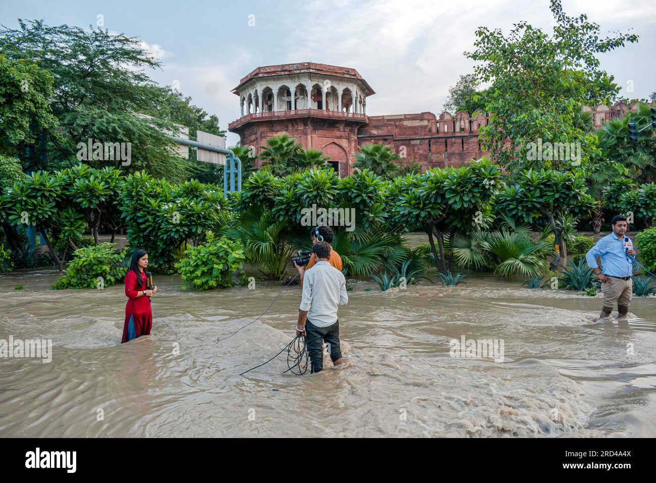 New Delhi, India. 13th July, 2023. (7/13/2023) Media person doing ...