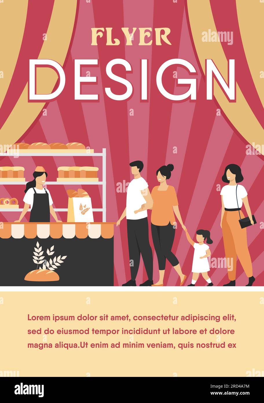 Small bread store interior flat vector illustration Stock Vector Image ...