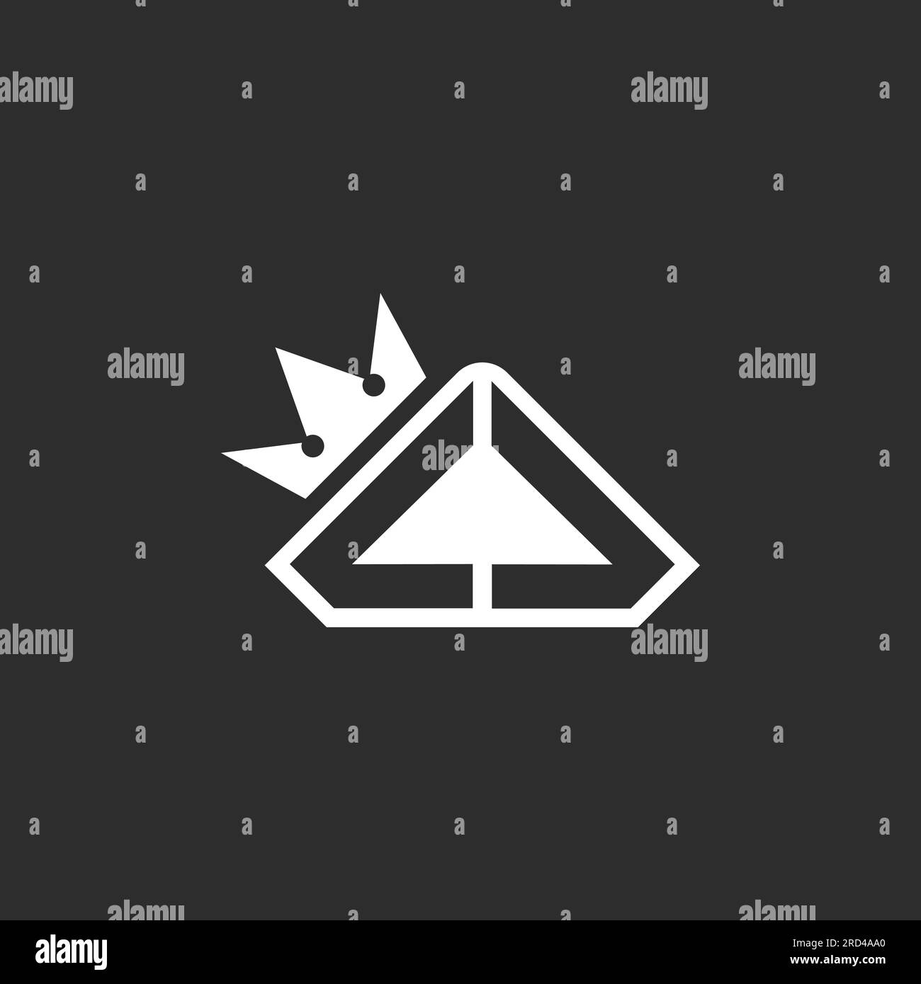 LL logo monogram symbol with crown shape design vector, creative ...