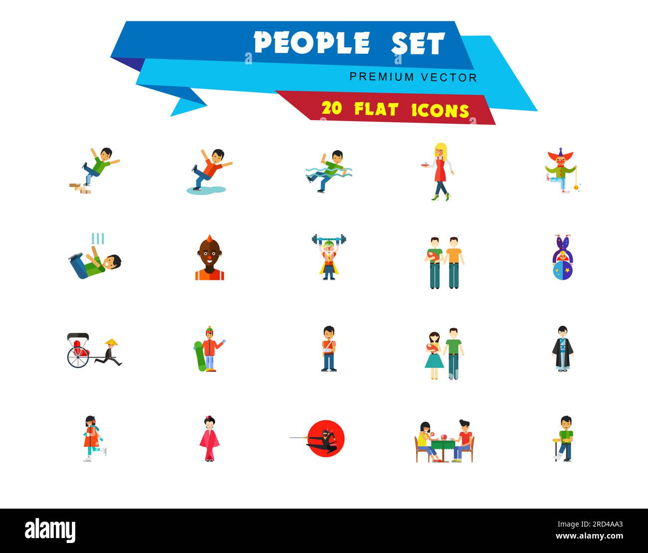 People Icons Set Stock Vector Image & Art - Alamy