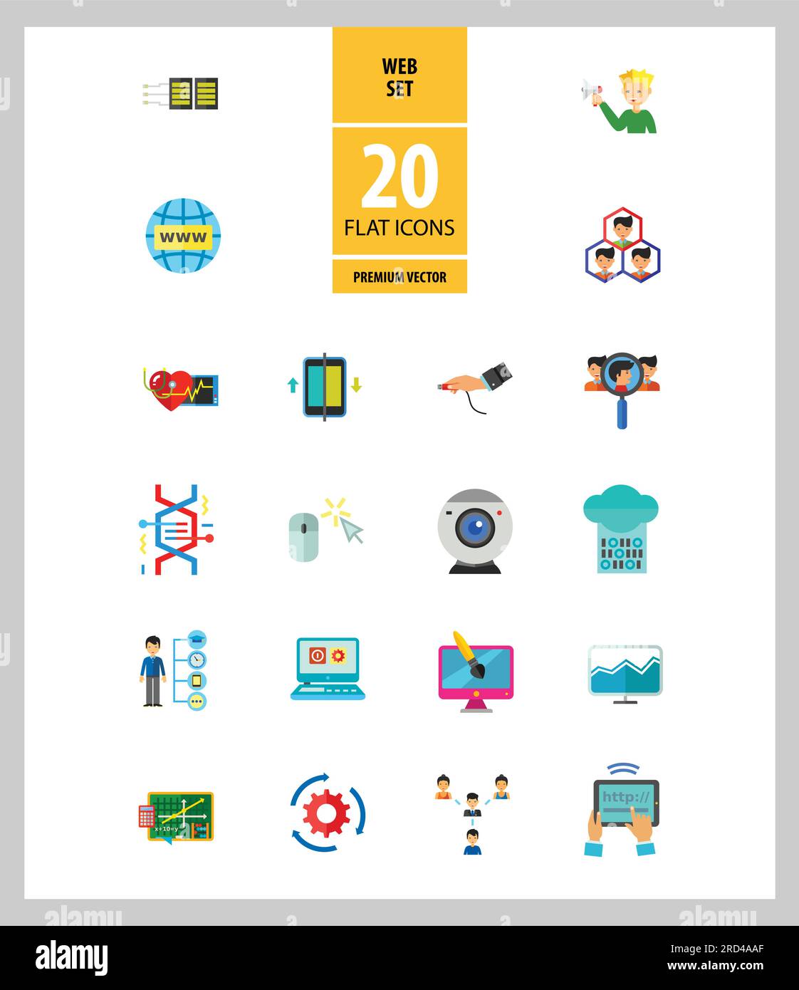 Web Icon Set Stock Vector Image & Art - Alamy