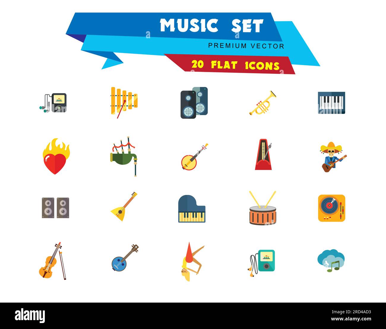 Music Icon Set Stock Vector Image & Art - Alamy