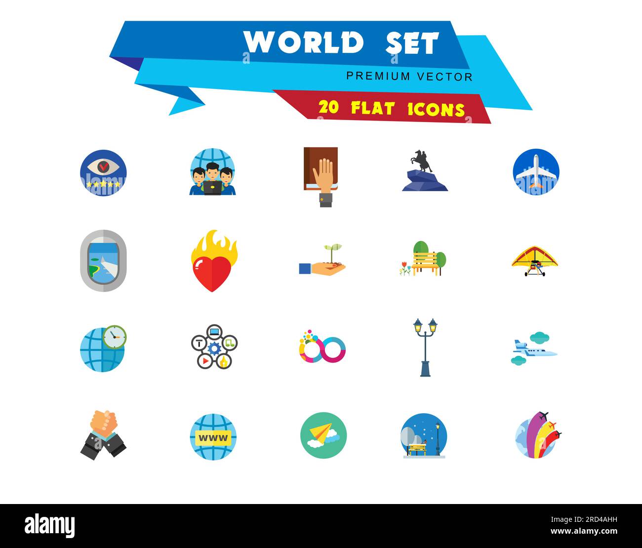 World Icon Set Stock Vector Image & Art - Alamy